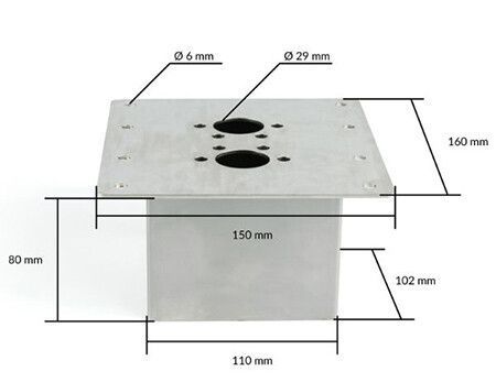 Support de montage au sol ou plancher pour chauffage Autoterm Air 2D